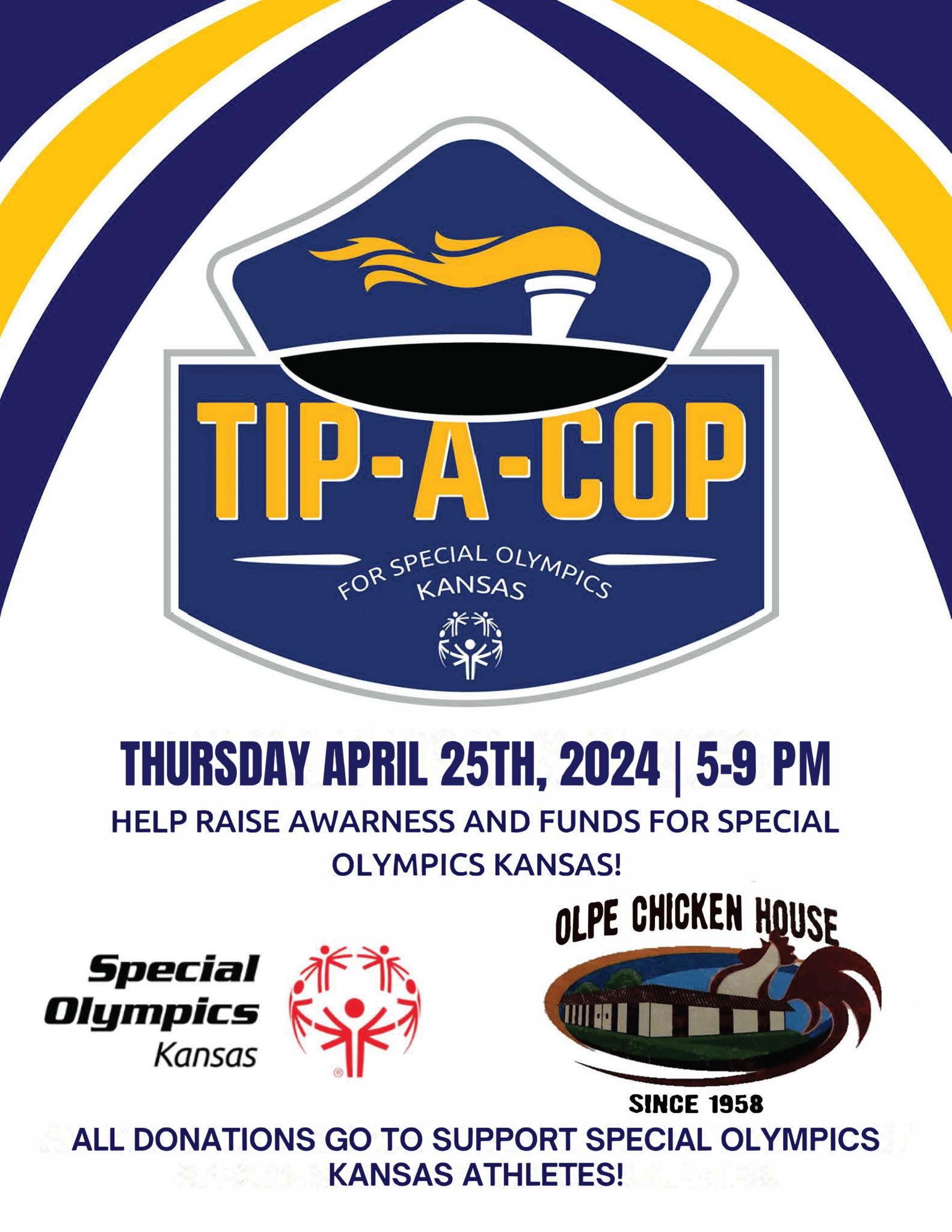 Tip-A-Cop with Olpe Chicken House | Special Olympics of Kansas